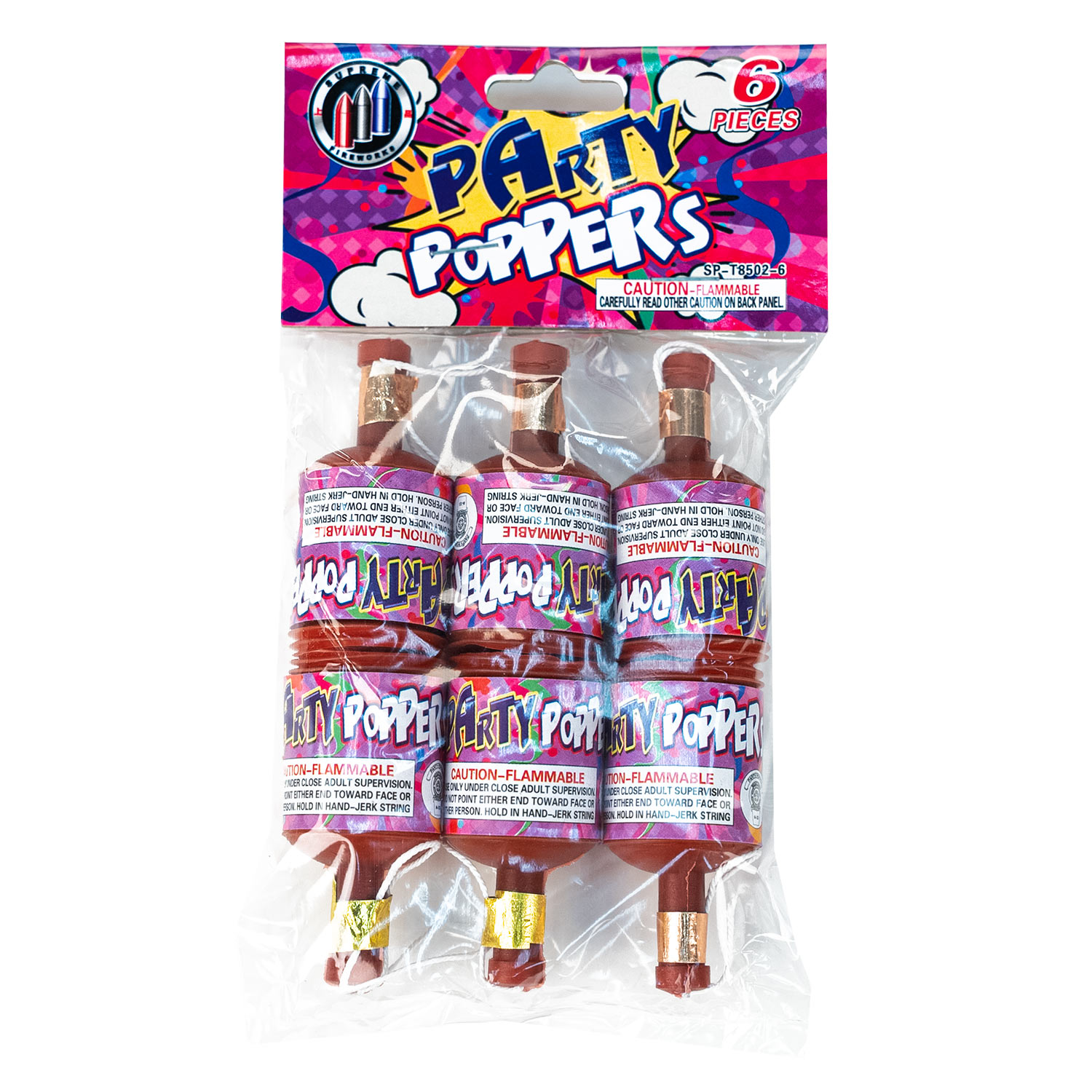 Party Popper 6-Pack: Superior Fireworks Retail