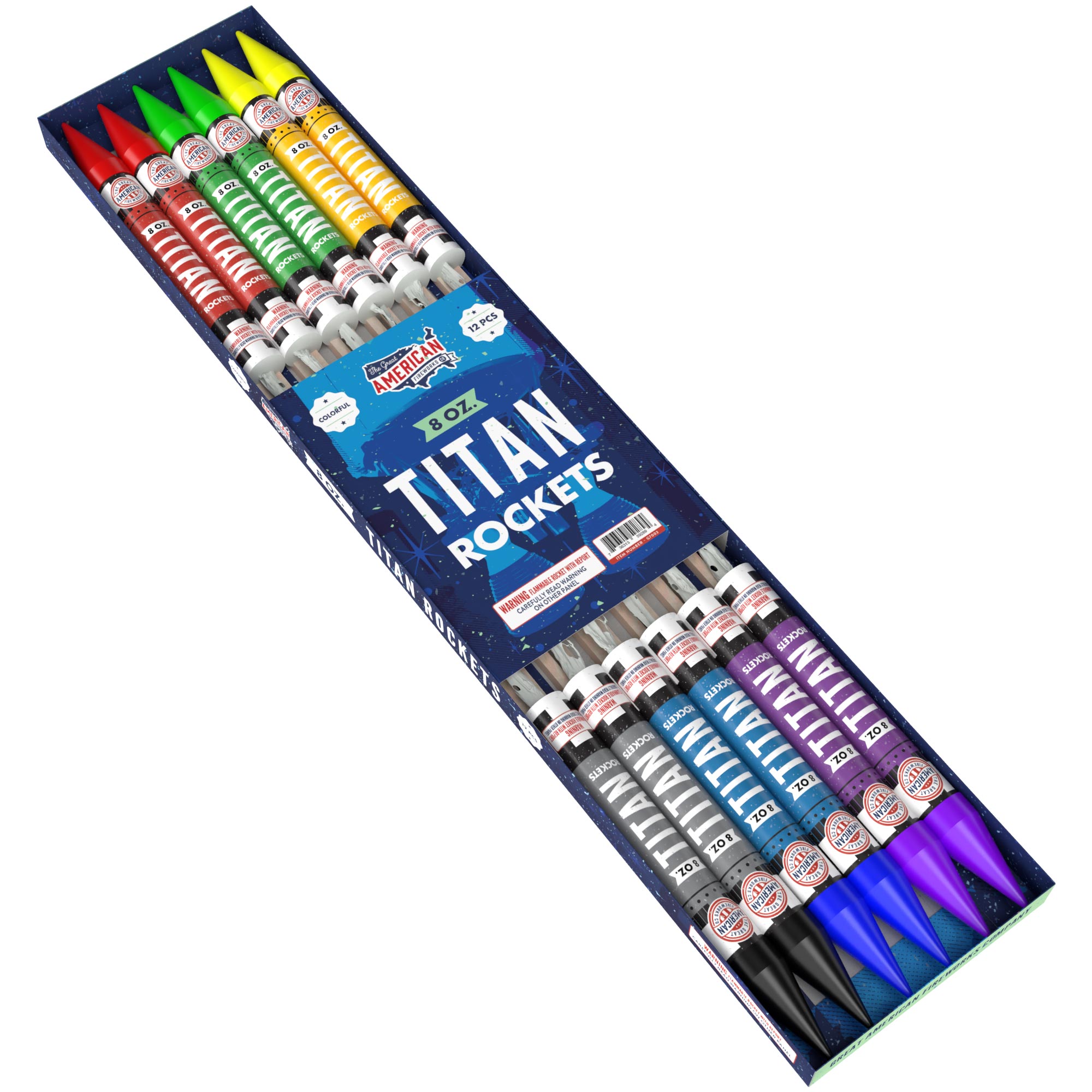 8 Oz. Titan Rockets: Superior Fireworks Wholesale